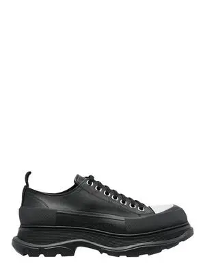 Alexander McQueen Tread Slick Lace-Up Sneakers Black