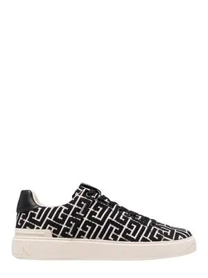 Balmain B-court Monogram Sneakers - Black