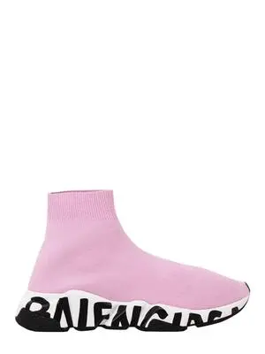 Balenciaga Speed Trainer With Midsole Graffiti - Pink