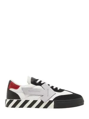 Off-White Floating Arrow Low Vulc Leather Sneakers - Black