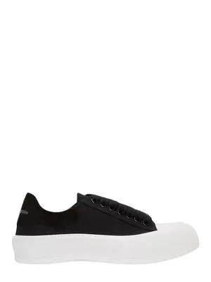 Alexander McQueen Deck Plimsoll Low Top Sneakers - Black