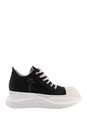 Rick Owens Pentagram Embroidery Abstract Low Sneakers - Black