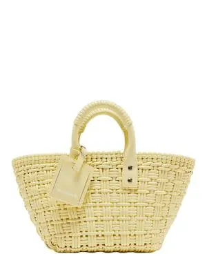 Balenciaga Bistro Xs Basket With Strap - Yellow