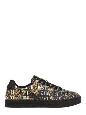 Versace Court 88 Printed Sneakers - Black