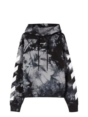 Off-White Diag Arrow Tie Dye Skate Hoodie - Grey
