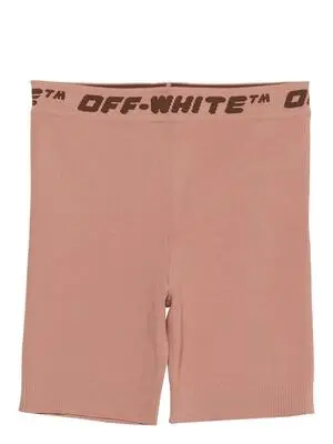 Off-White Logo Band Shorts - Red