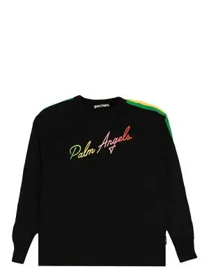 Palm Angels Miami Logo Long-sleeve T-shirt - Black