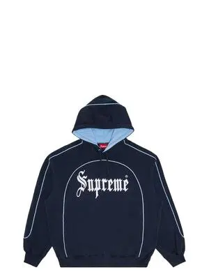 Supreme Curve Piping Hooded Sweatshirt - Blue