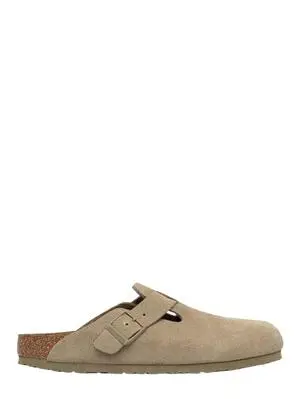BIRKENSTOCK Boston Suede Leather Clogs - Tan