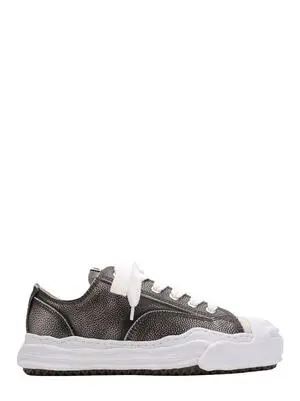 Mihara Yasuhiro Hank Brushed Leather Sneakers - Black
