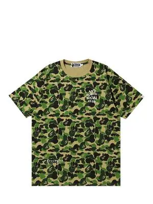 A BATHING APE X Anti Social Social Club Camouflage T-shirt - Green