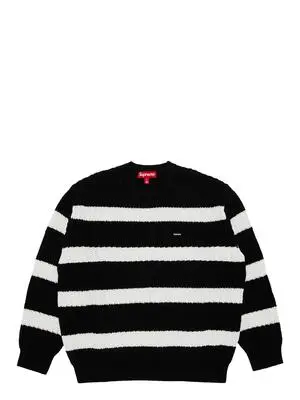 Supreme Loose Gauge Stripe Small Box Sweater - Black