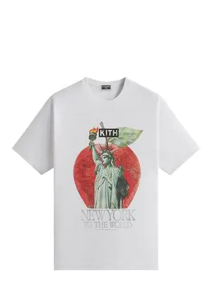 Kith Ny To The World Liberty Apple Vintage Tee - White