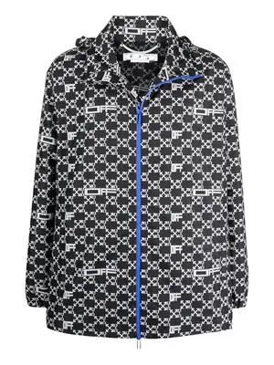 OFF-WHITE Monogram Allover Windbreaker Jacket