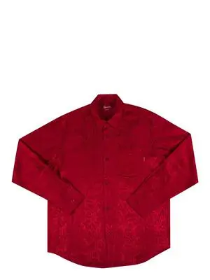 Supreme Snakeskin Jacquard Shirt - Red