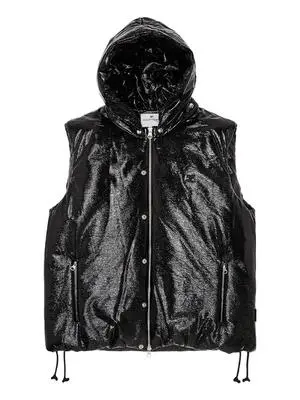 COURREGES Ac Vinyl Sleeveless Puffer Jacket - Black