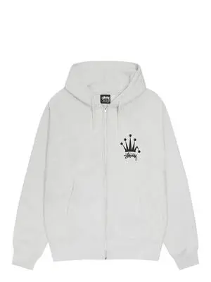 StÜssy Regal Crown Zip Hoodie - Grey