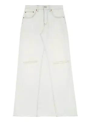 MAISON MARGIELA Long Denim Skirt - Blue