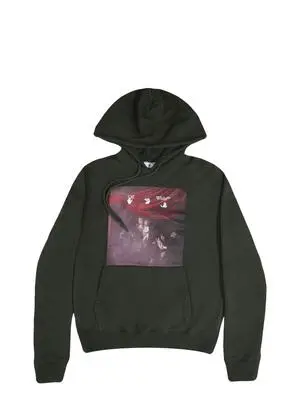 Off-White Sprayed Caravaggio Slim Hoodie - Green