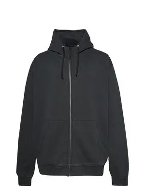 MAISON MARGIELA Back Logo Zip-up Hoodie - Black