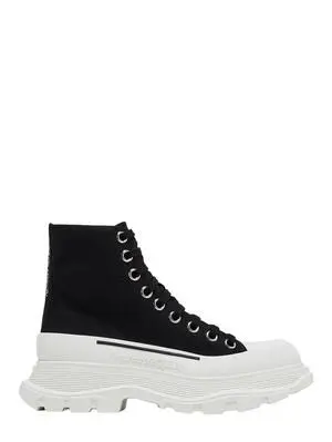 Alexander McQueen Tread Slick Lace-up Boots - Black