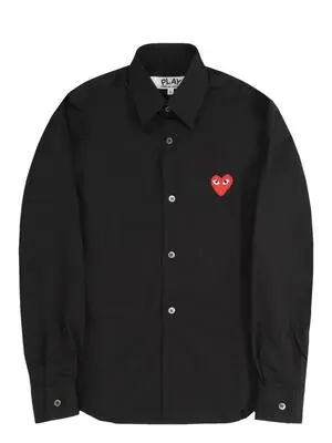 Play Comme Des Garcon Small Heart Shirt - Black
