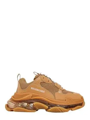 Balenciaga Triple S Clear Sole Sneakers - Brown