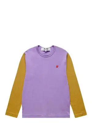 Play Comme Des Garcon Bi-colour T-shirt - Purple