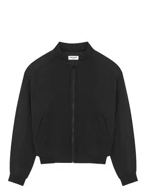 Saint Laurent Teddy Bomber Jacket - Black