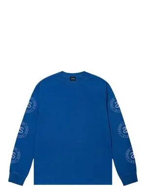 StÜssy Seal Pigment Dyed Long-sleeve Tee - Blue