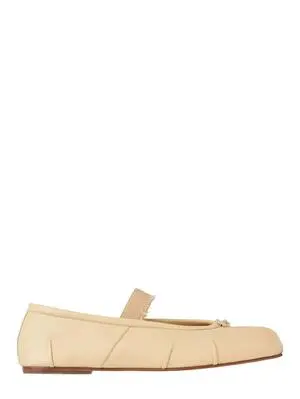 MAISON MARGIELA Tabi Ballerina Flat With Elastic Band - Cream