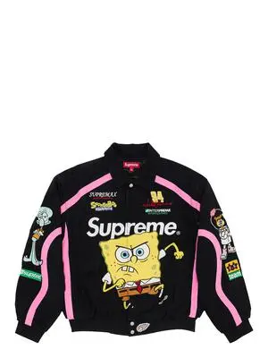 Supreme X Spongebob Squarepants X Jeff Hamilton Racing Jacket - Black