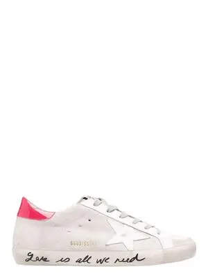 GOLDEN GOOSE Superstar 'love Is All We Need' Sneaker - White