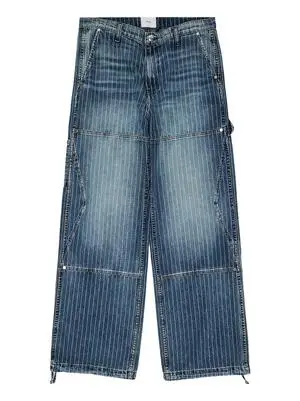 RHUDE Pinstripe Straight Leg Jeans