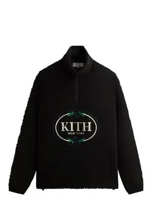 Kith Tweed Eric Quarter Zip Pullover - Black