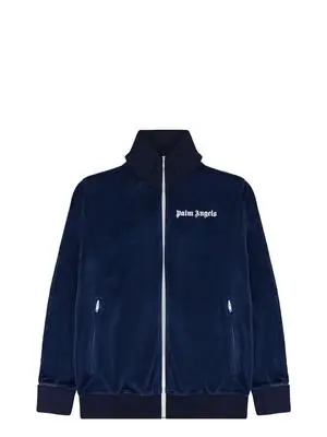 Palm Angels Velour Track Jacket - Blue