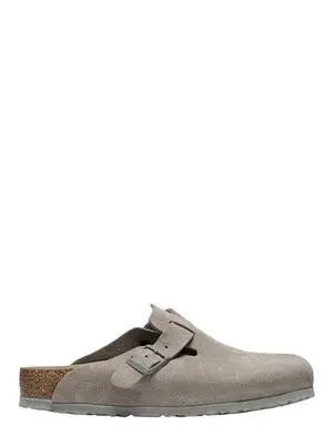 BIRKENSTOCK Boston Soft Footbed Suede Clogs - Grey
