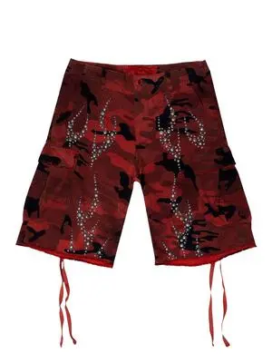 HELLSTAR Studded Cargo Shorts - Multicolor