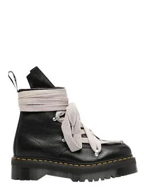 Rick Owens Dr. Martens X 1460 Quad Leather Boots - Black