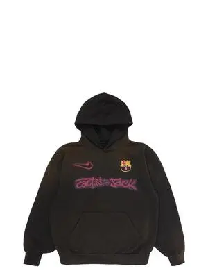 Nike Fc Barcelona X Cactus Jack Spray Logo Hoodie - Blue