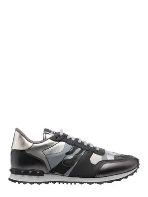 Valentino Garavani Rockrunner Camo Sneakers - Black