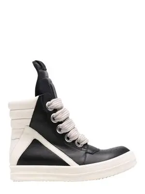 Rick Owens Geobasket High Top Sneakers - Black
