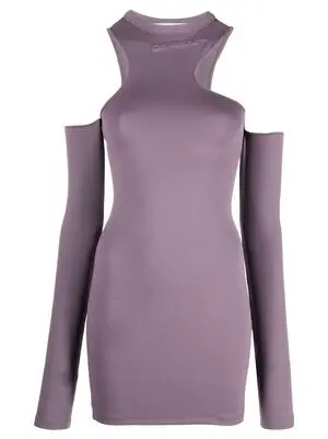 Off-White Asymmetric Mini Dress - Purple