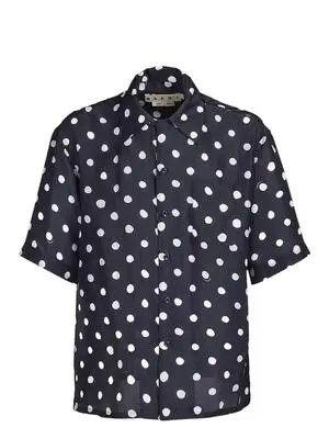Marni Short-sleeve Collared Shirt - Black