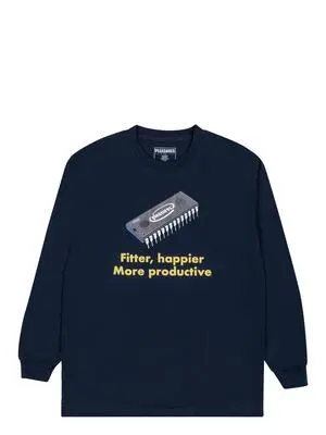 PLEASURES Happier Long-sleeve - Blue