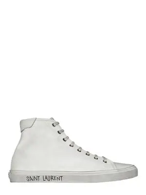 Saint Laurent Malibu Mid-top Sneakers - White