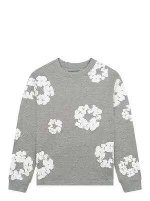 DENIM TEARS Long-sleeve Wreath Tee - Grey