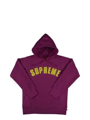 Supreme Chenille Arc Logo Hooded Sweatshirt - Purple