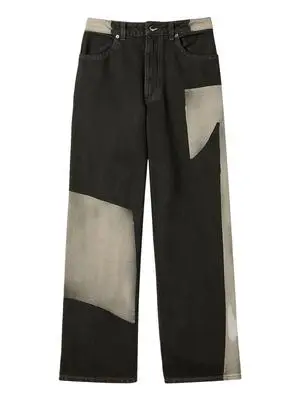 Eckhaus Latta Tile Wide Leg Jean - Black