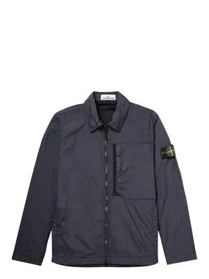 Stone Island Compass Patch Zip Up Jacket - Blue